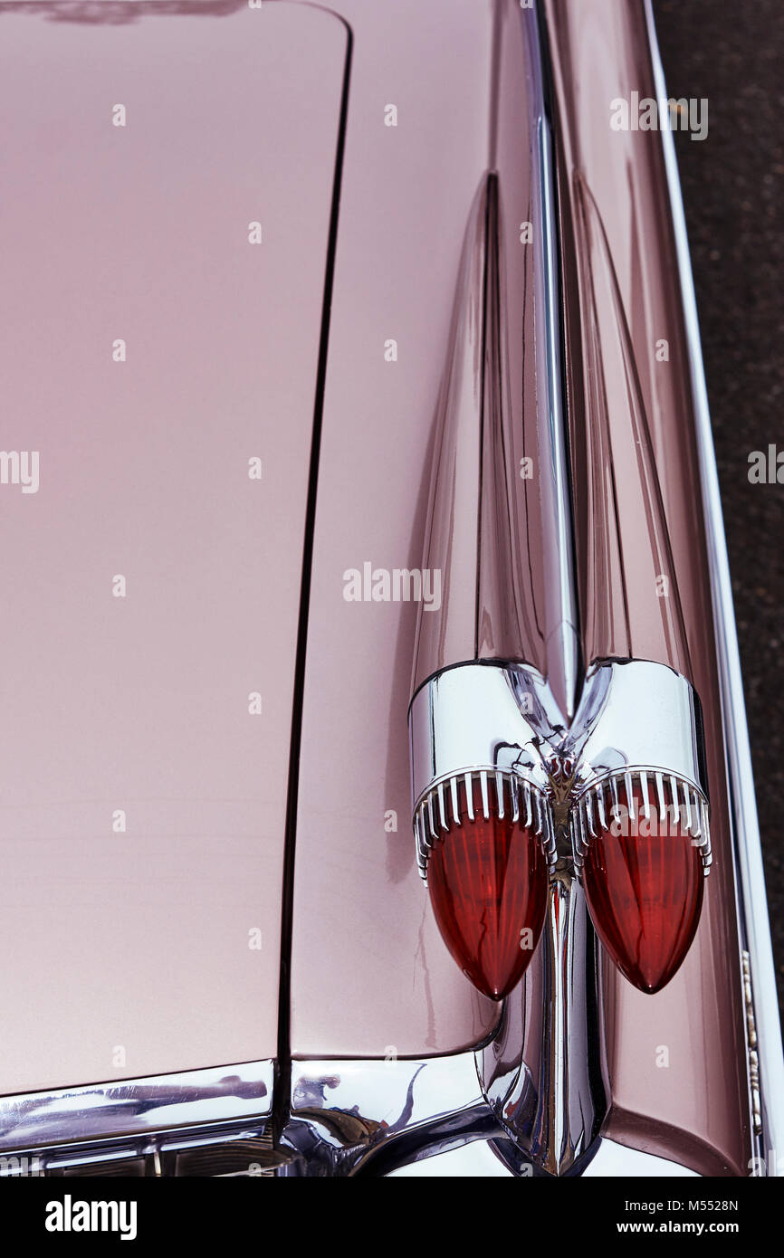 Rear view and tail fins of a 1959 Cadillac Eldorado Stock Photo - Alamy