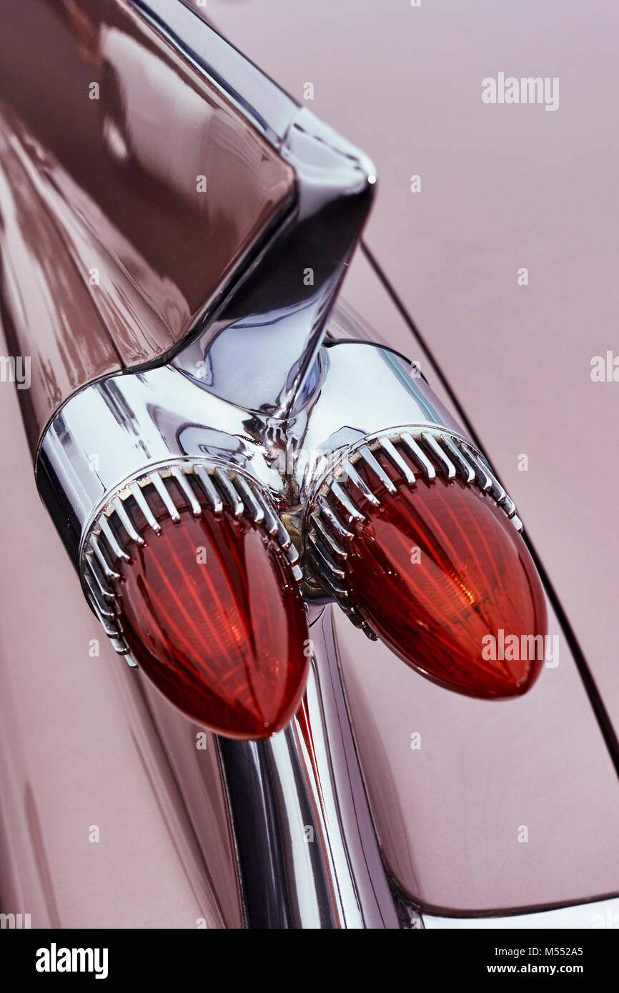 Rear view and tail fins of a 1959 Cadillac Eldorado Stock Photo - Alamy