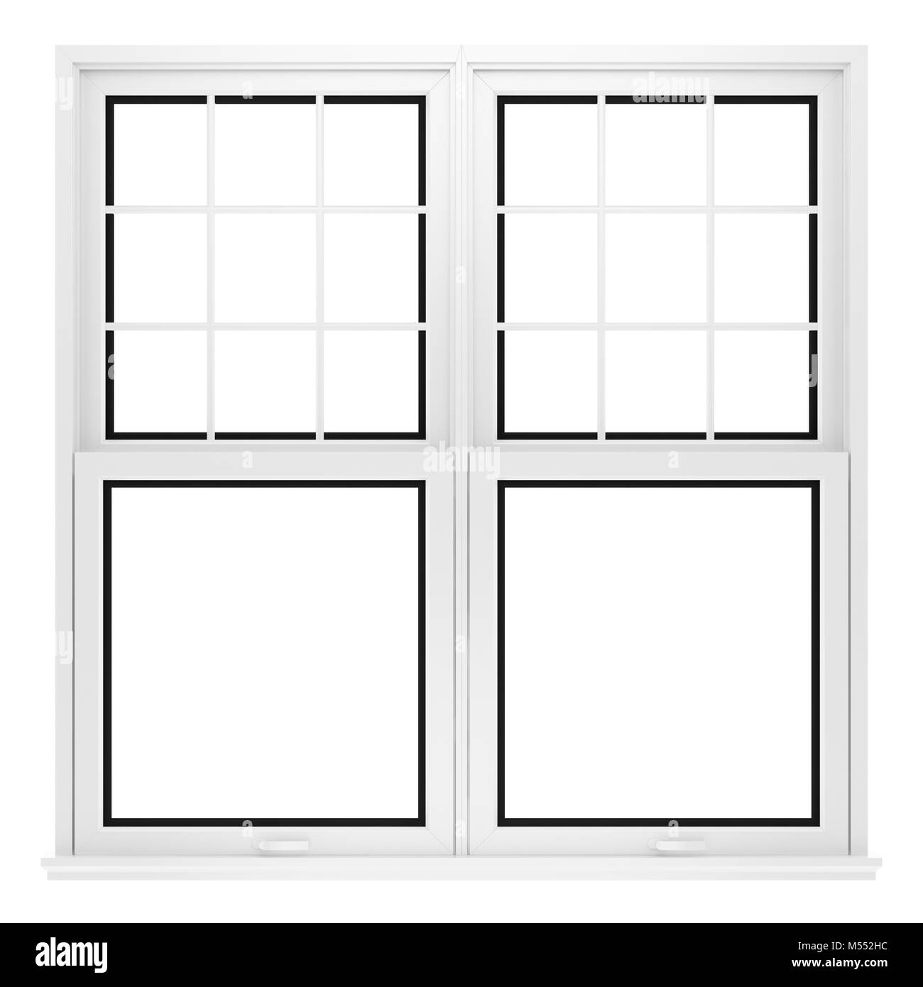 window isolated on white background. 3d illustration Stock Photo - Alamy