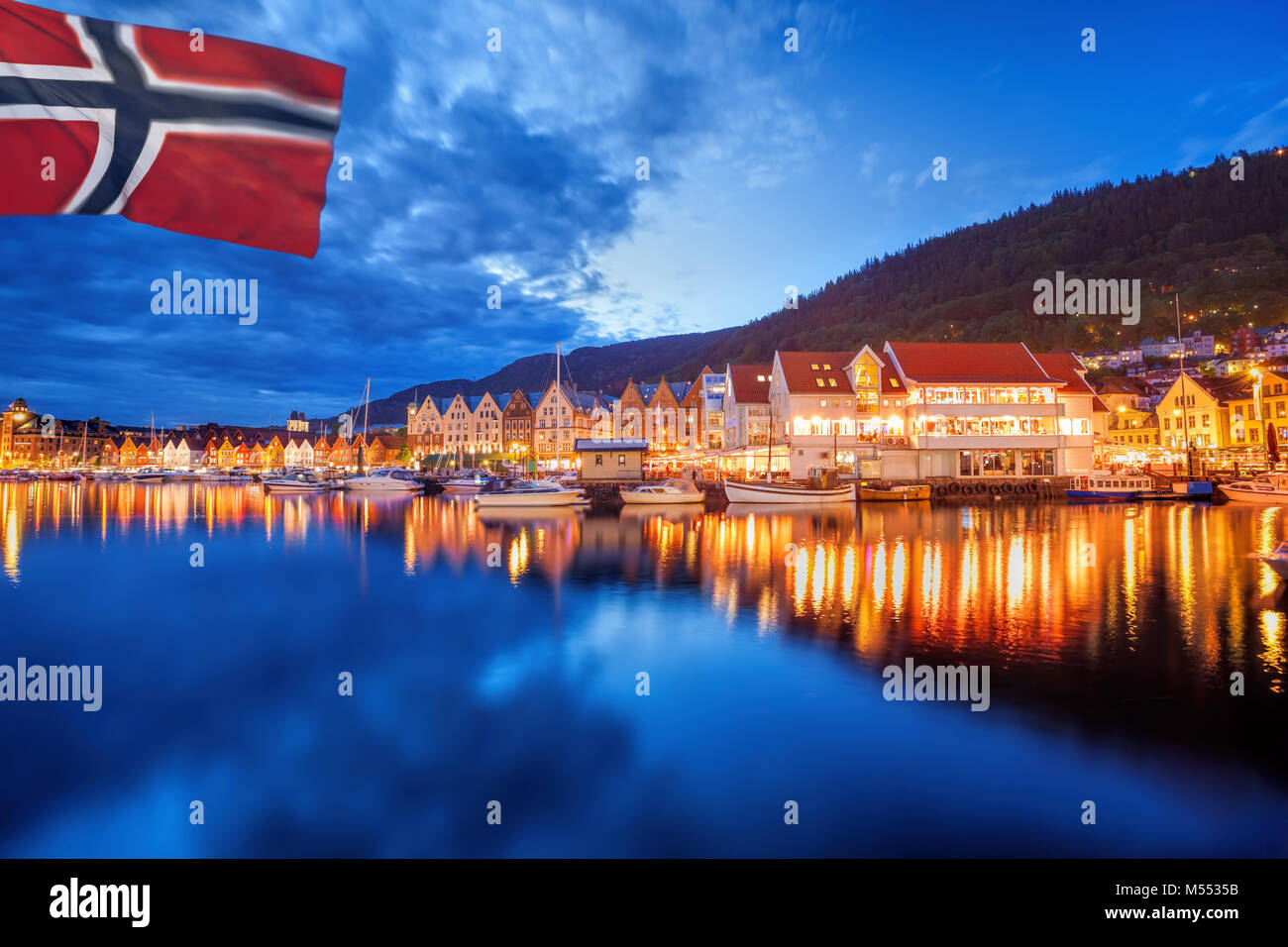 Norway flag tree hi-res stock photography and images - Alamy