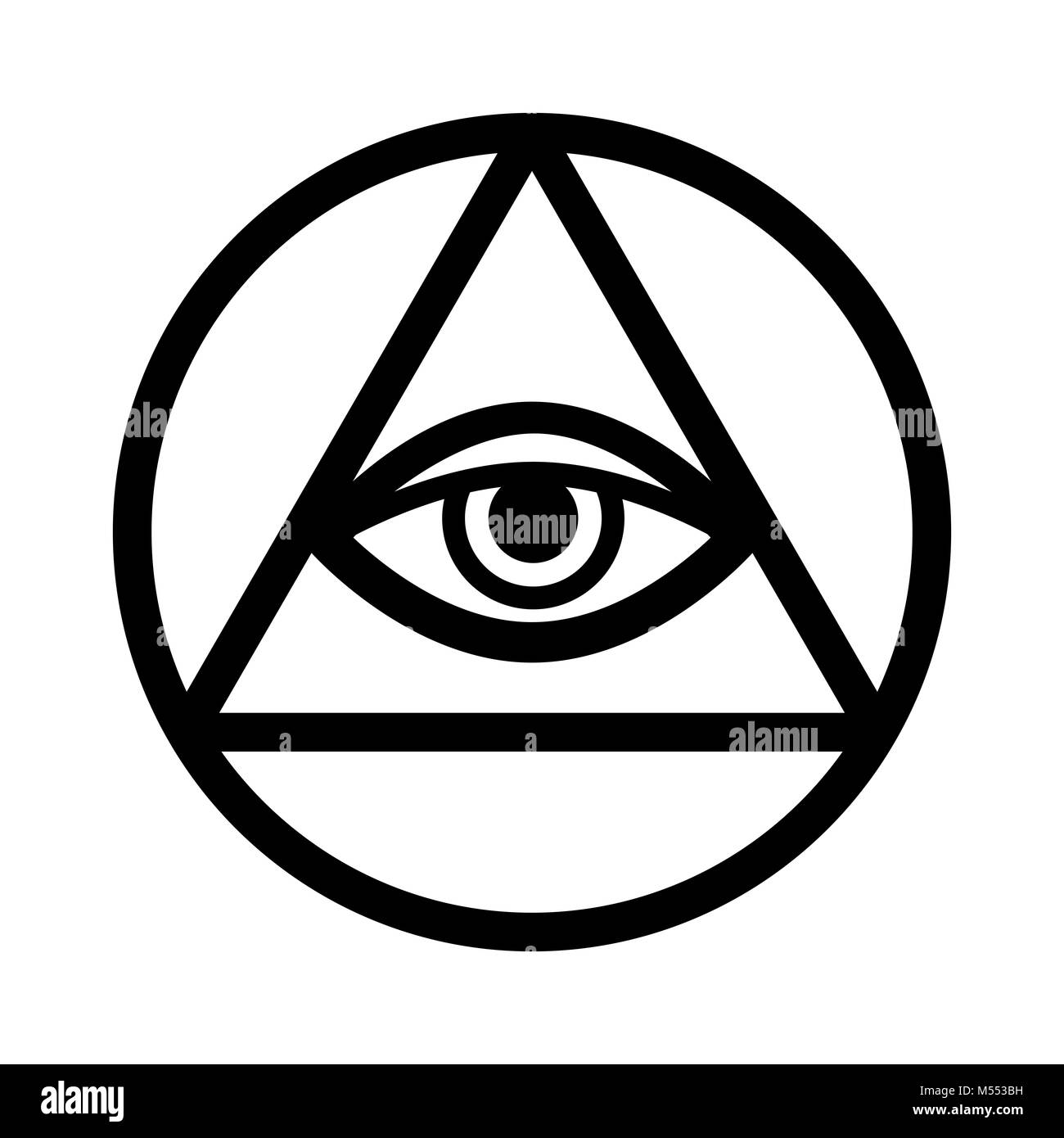 All seeing eye tattoo Black and White Stock Photos & Images - Alamy
