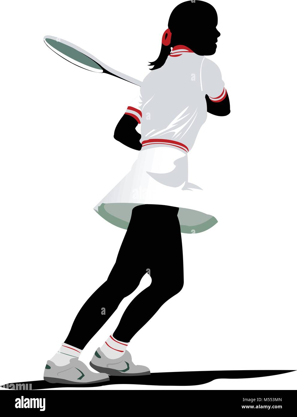 Tennis player. Vector illustration Stock Vector Image & Art - Alamy