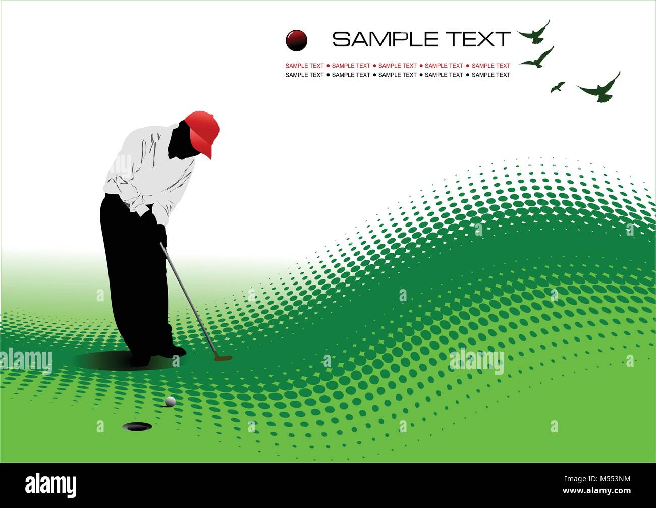 Man hitting golf ball Stock Vector Images - Alamy