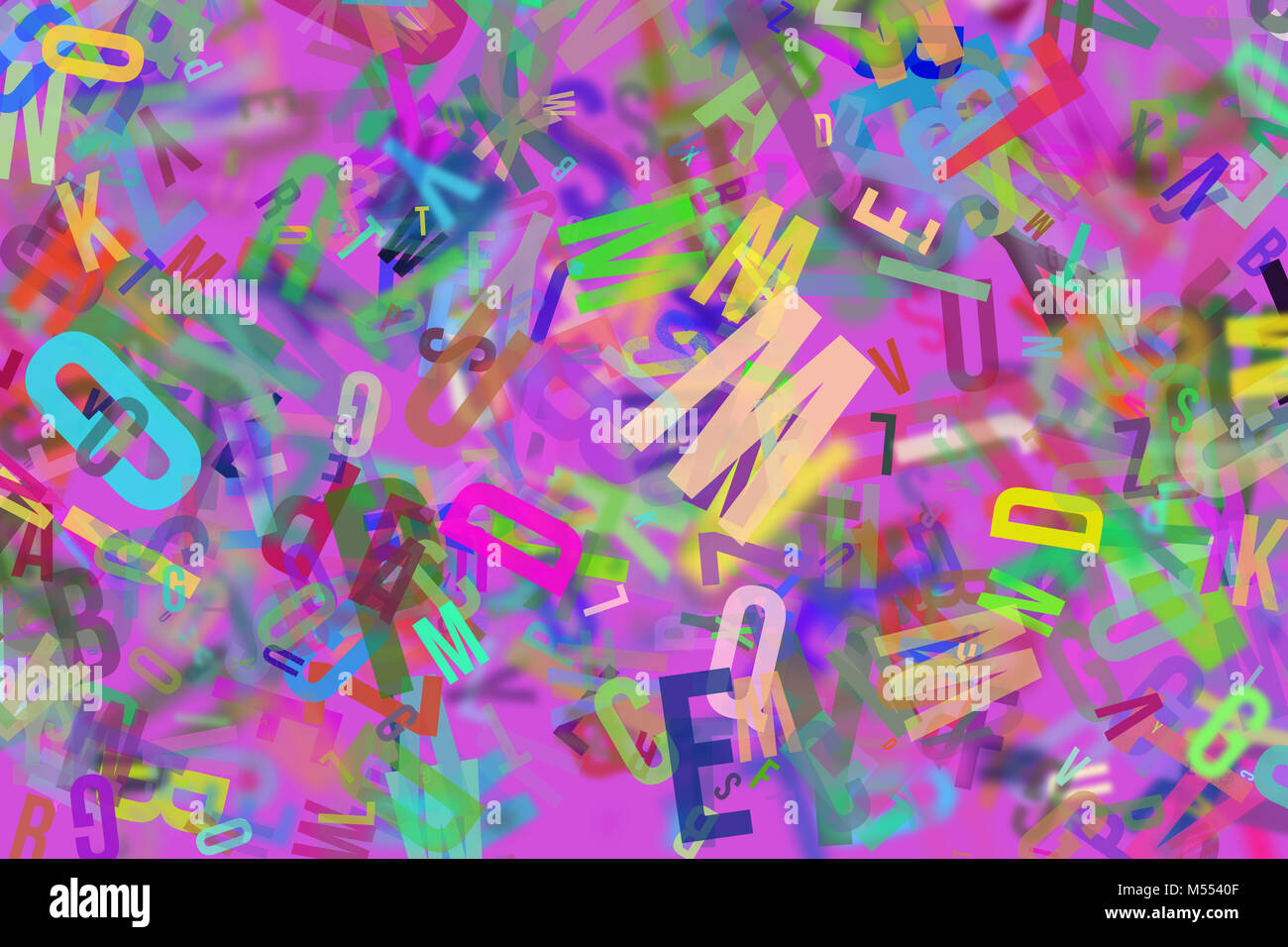 Colorful & blur alphabets letters from A to Z, word cloud for education ...