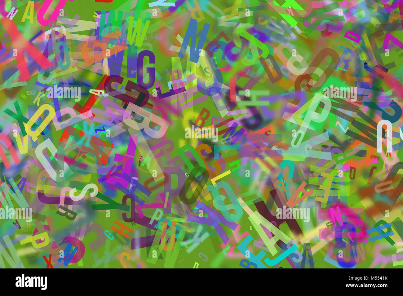 Colorful & blur alphabets letters from A to Z, word cloud for education ...