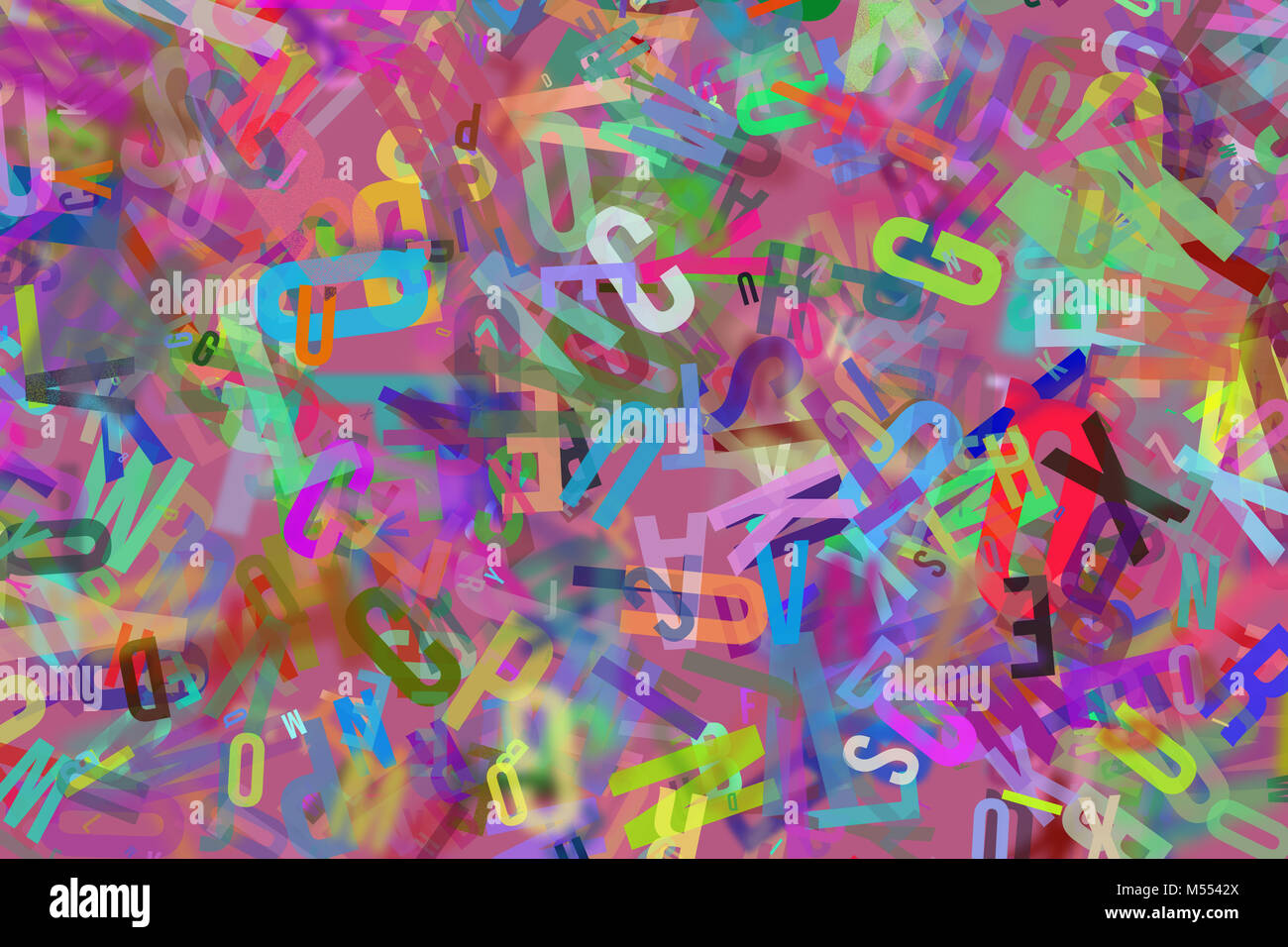 Colorful & blur alphabets letters from A to Z, word cloud for education ...