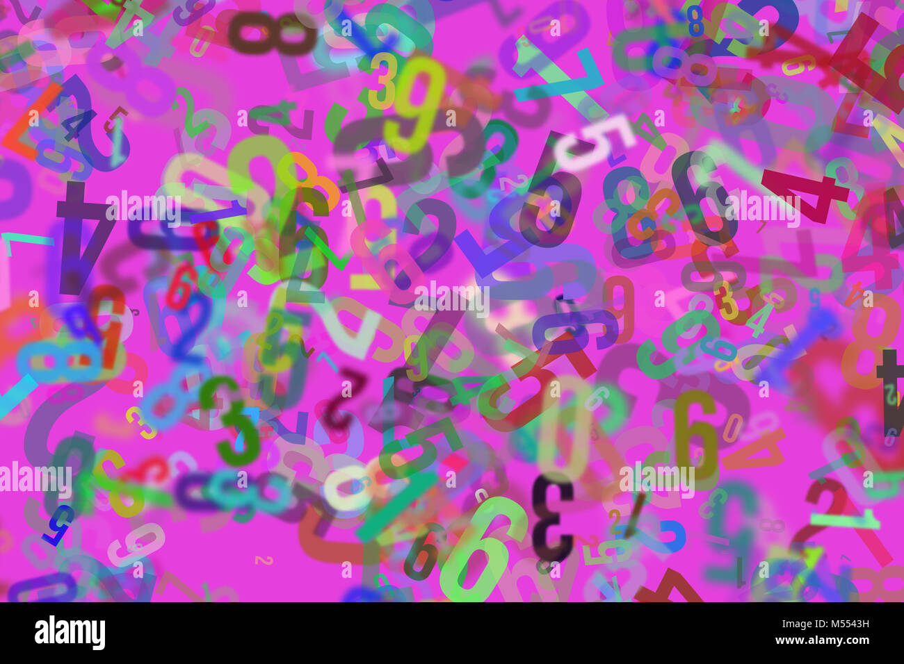 Colorful & blur number from 0 to 9, word cloud for education or ...