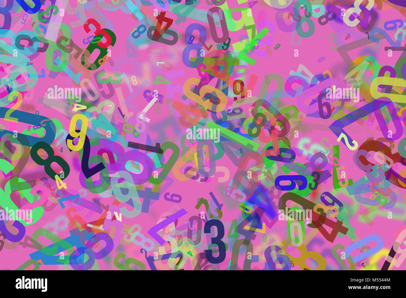 Colorful & blur number from 0 to 9, word cloud for education or ...