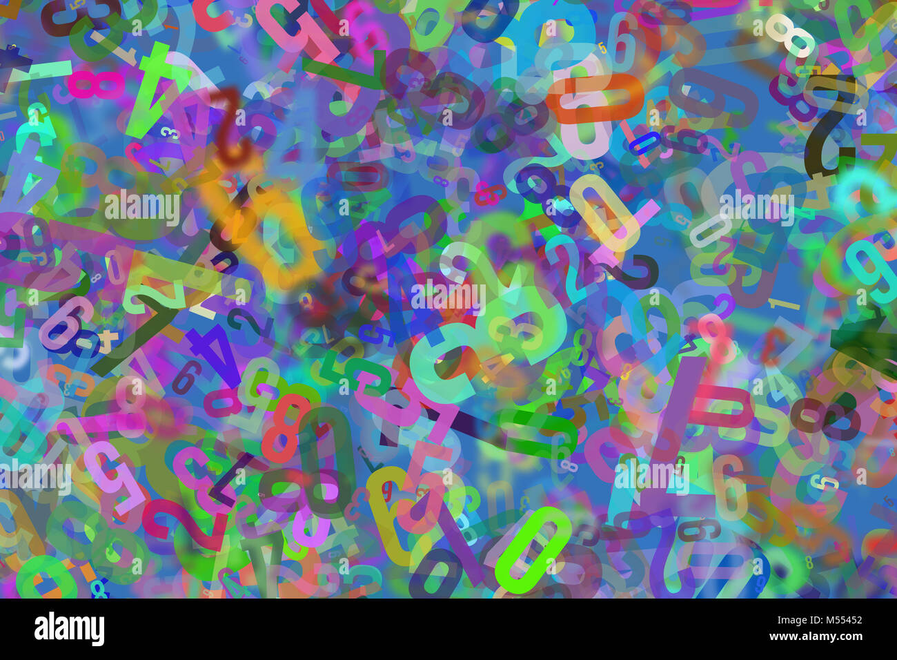 Colorful & blur number from 0 to 9, word cloud for education or ...