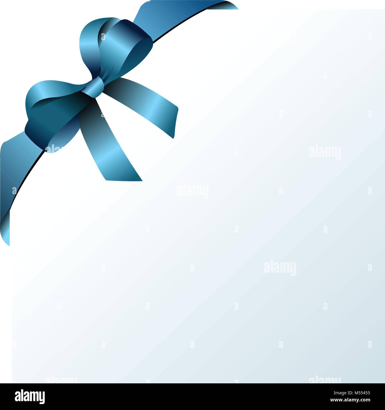Blue Ribbon Bow Vector