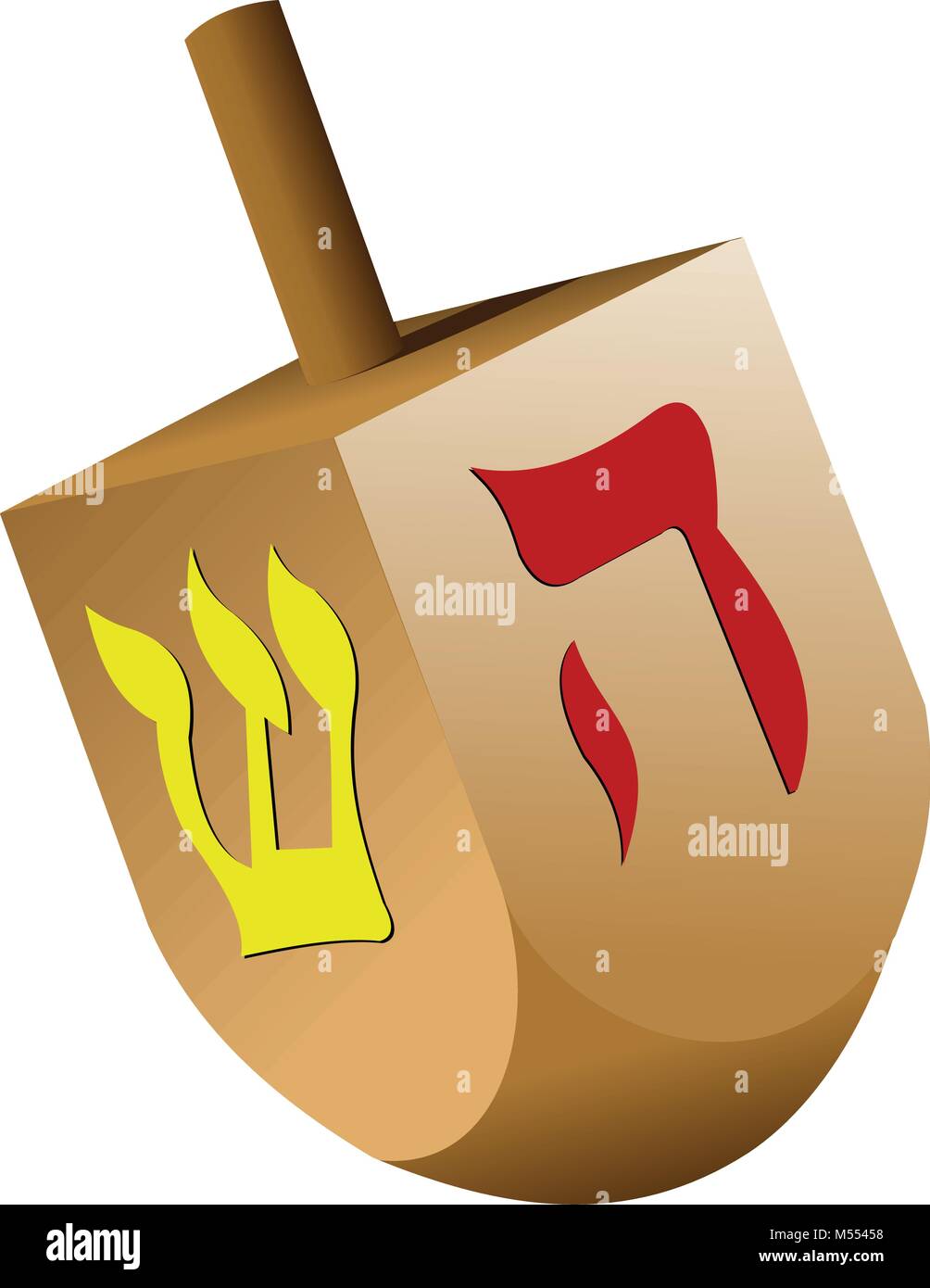 Dreidel on white isolated background. Vector Stock Vector Image & Art ...