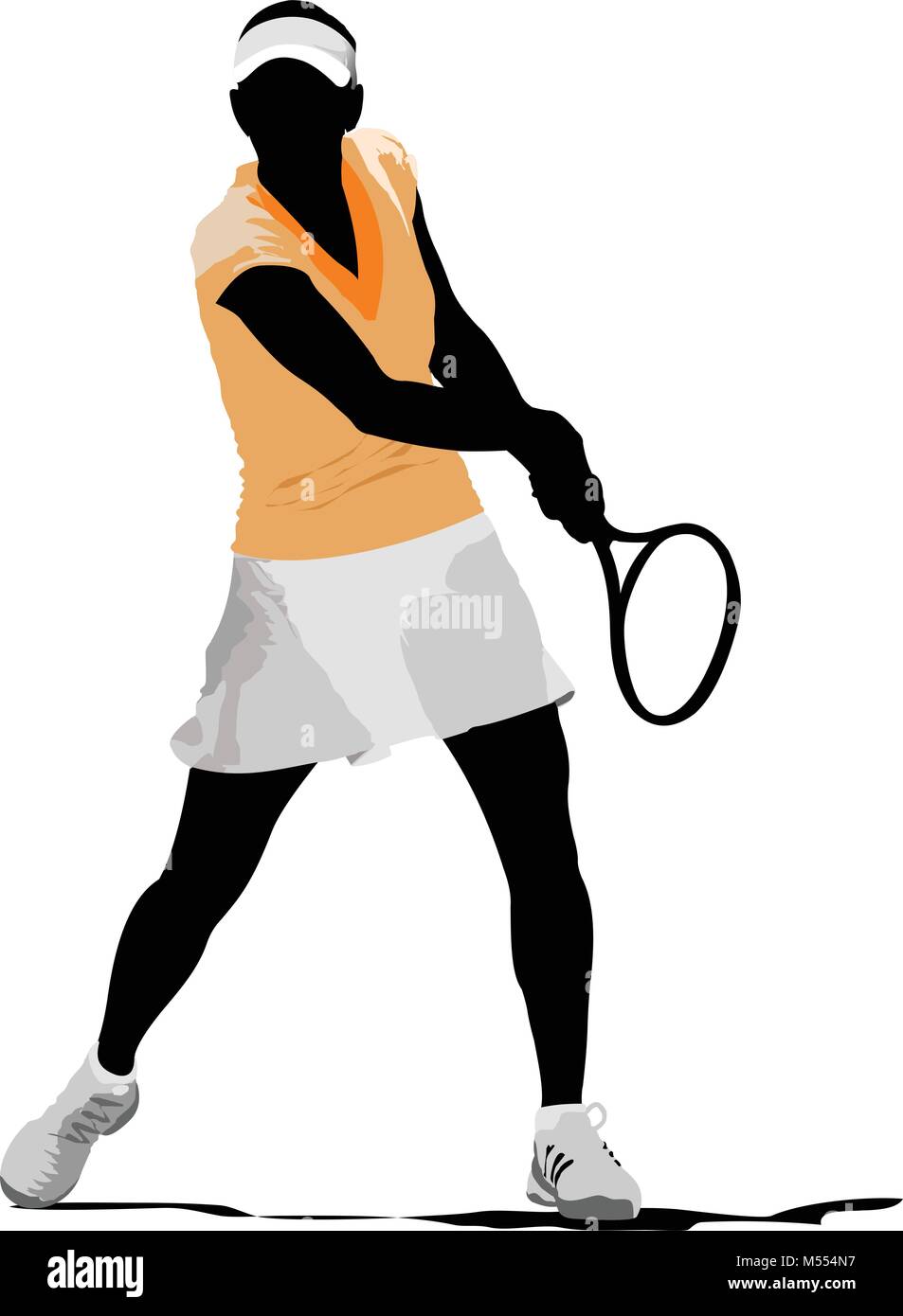 Tennis player. Colored Vector illustration for designers Stock Vector ...