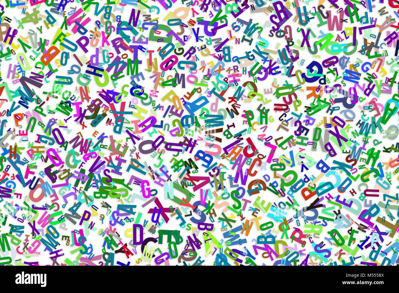 Colorful & blur alphabets letters from A to Z, word cloud for education ...