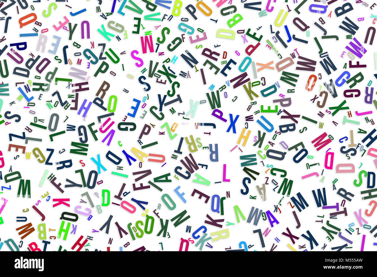 Colorful & blur alphabets letters from A to Z, word cloud for education ...