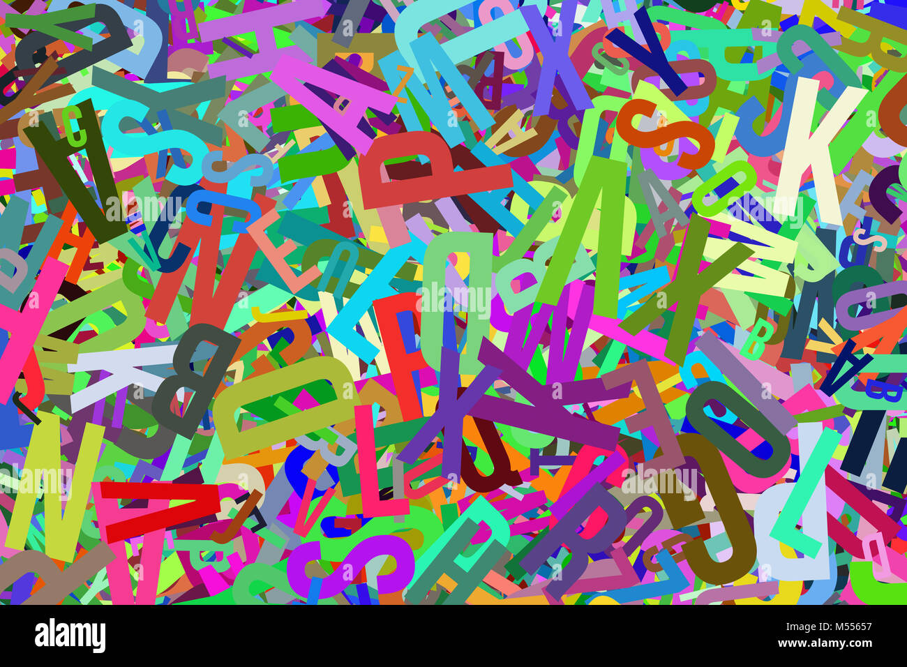 Stack of colorful alphabets letters from A to Z for education or ...