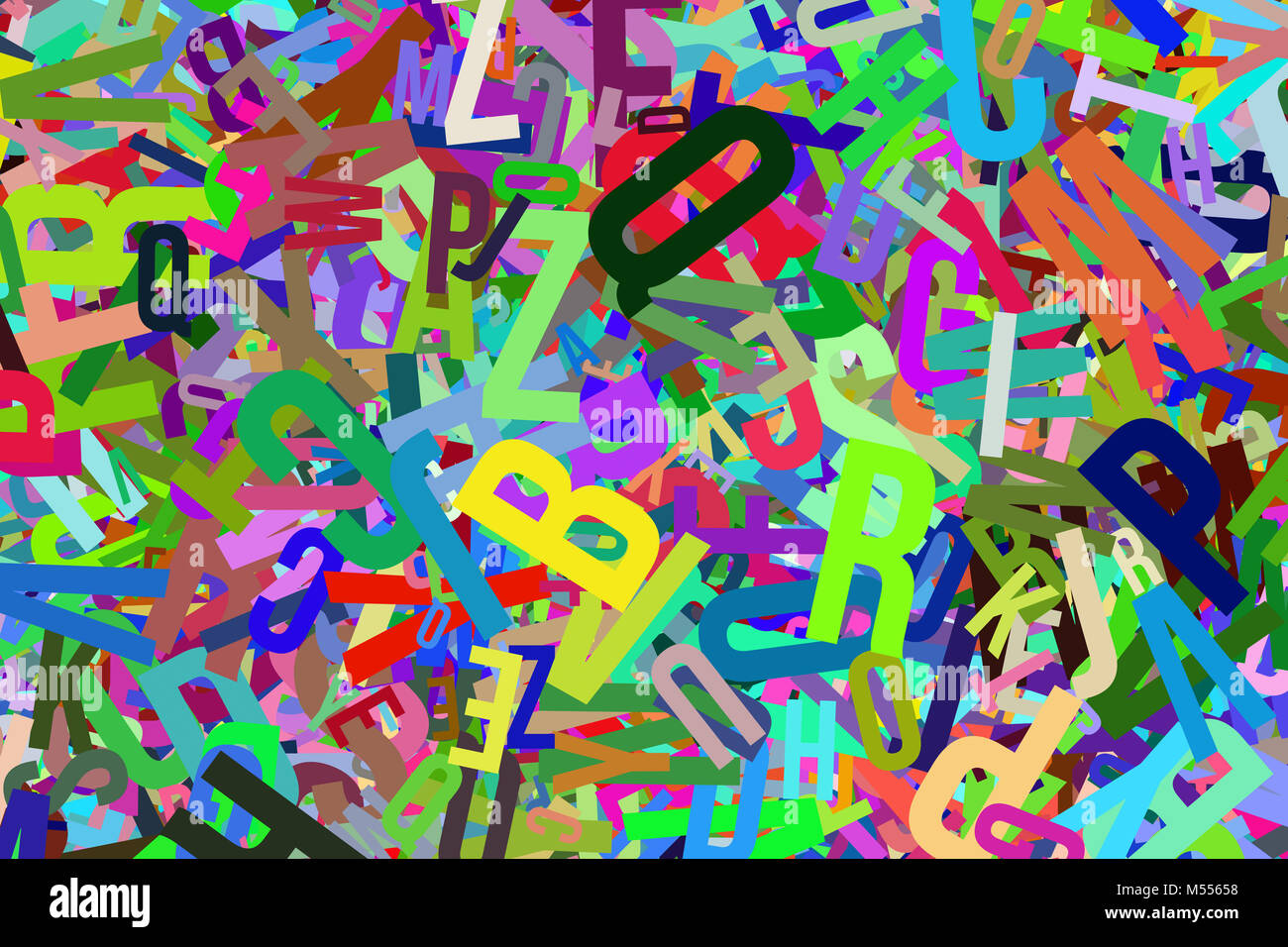 Stack of colorful alphabets letters from A to Z for education or ...