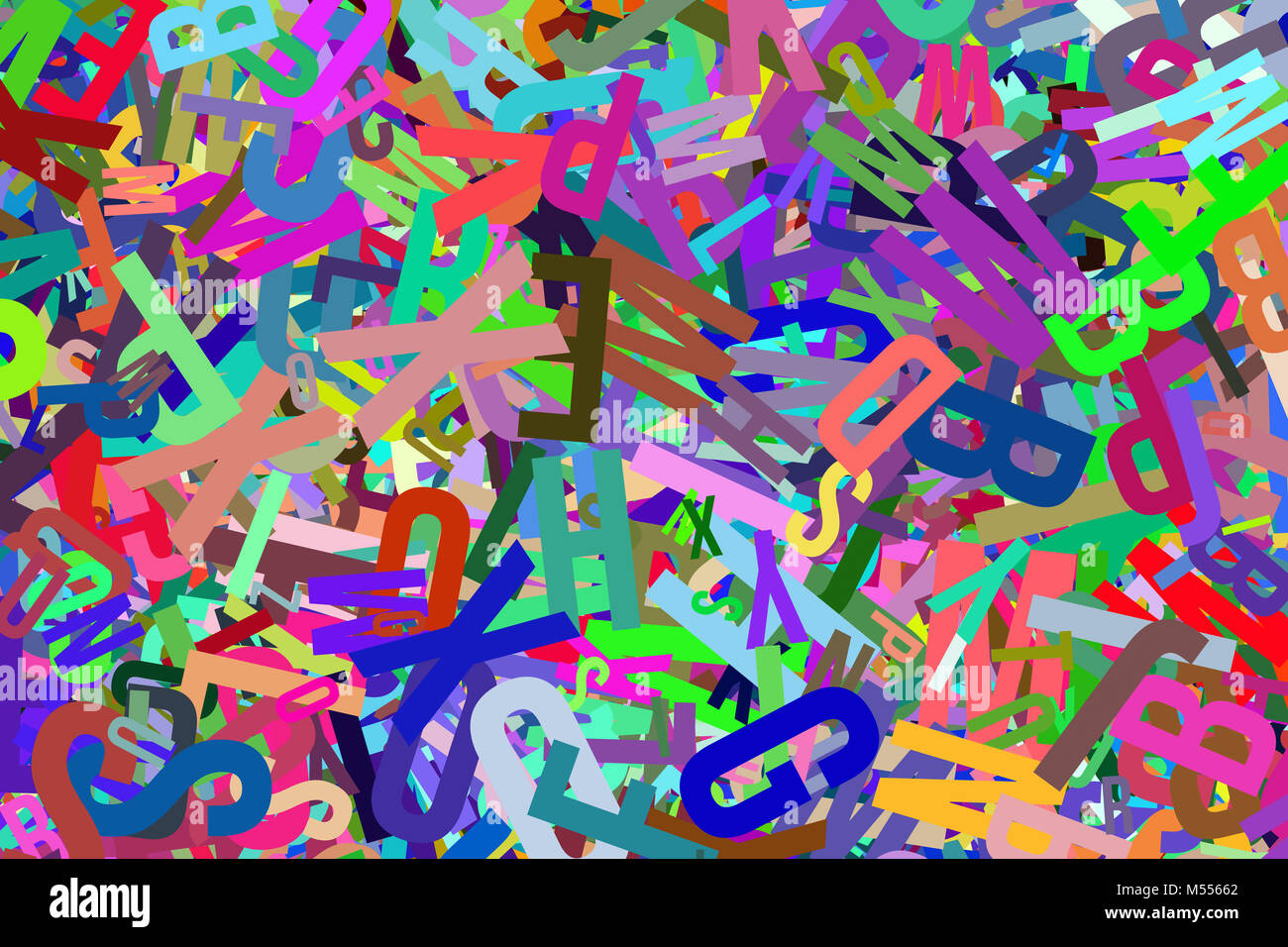 Stack of colorful alphabets letters from A to Z for education or ...