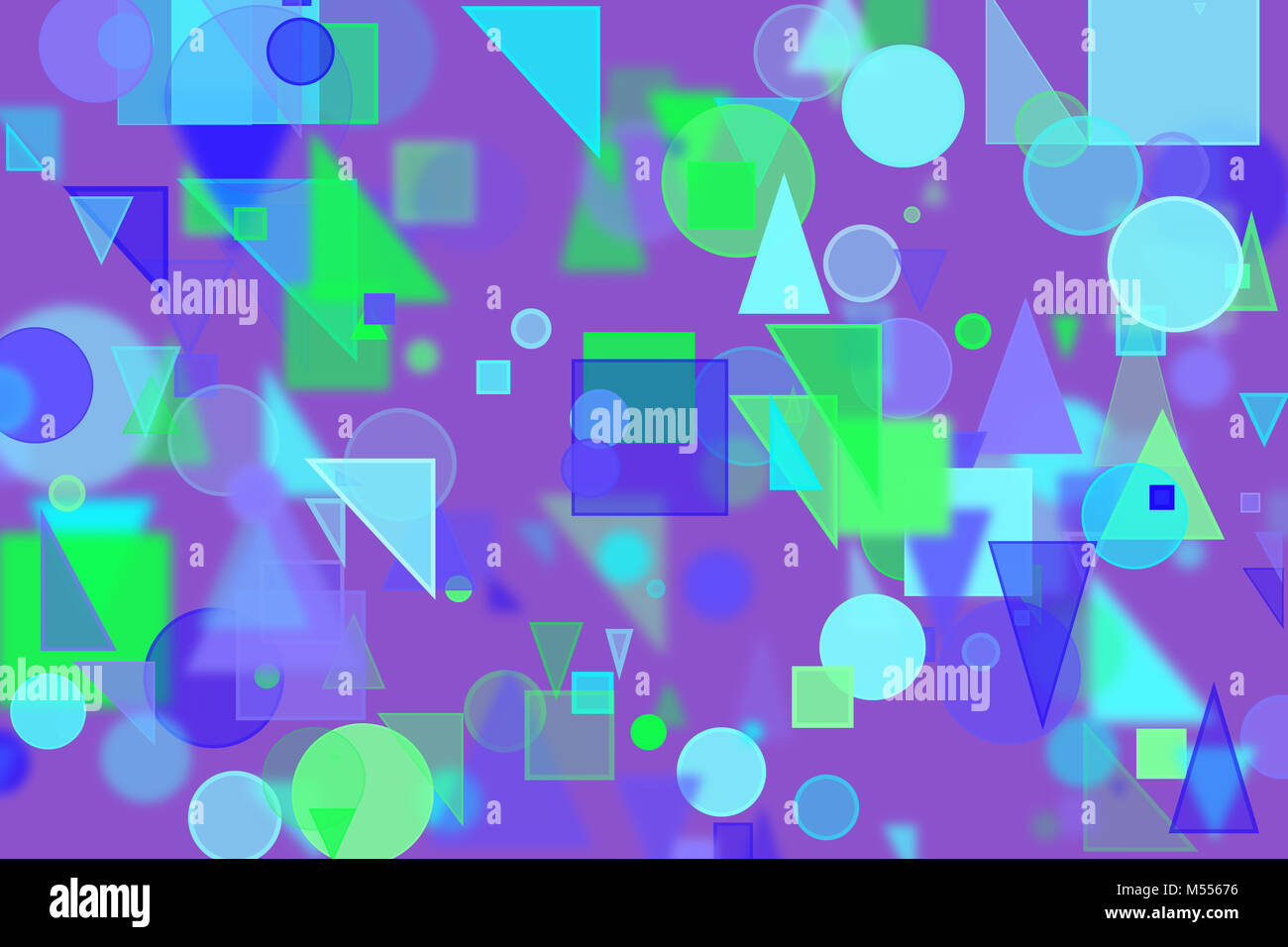 Random circle, square, rectangle & triangle shape, digital generative ...