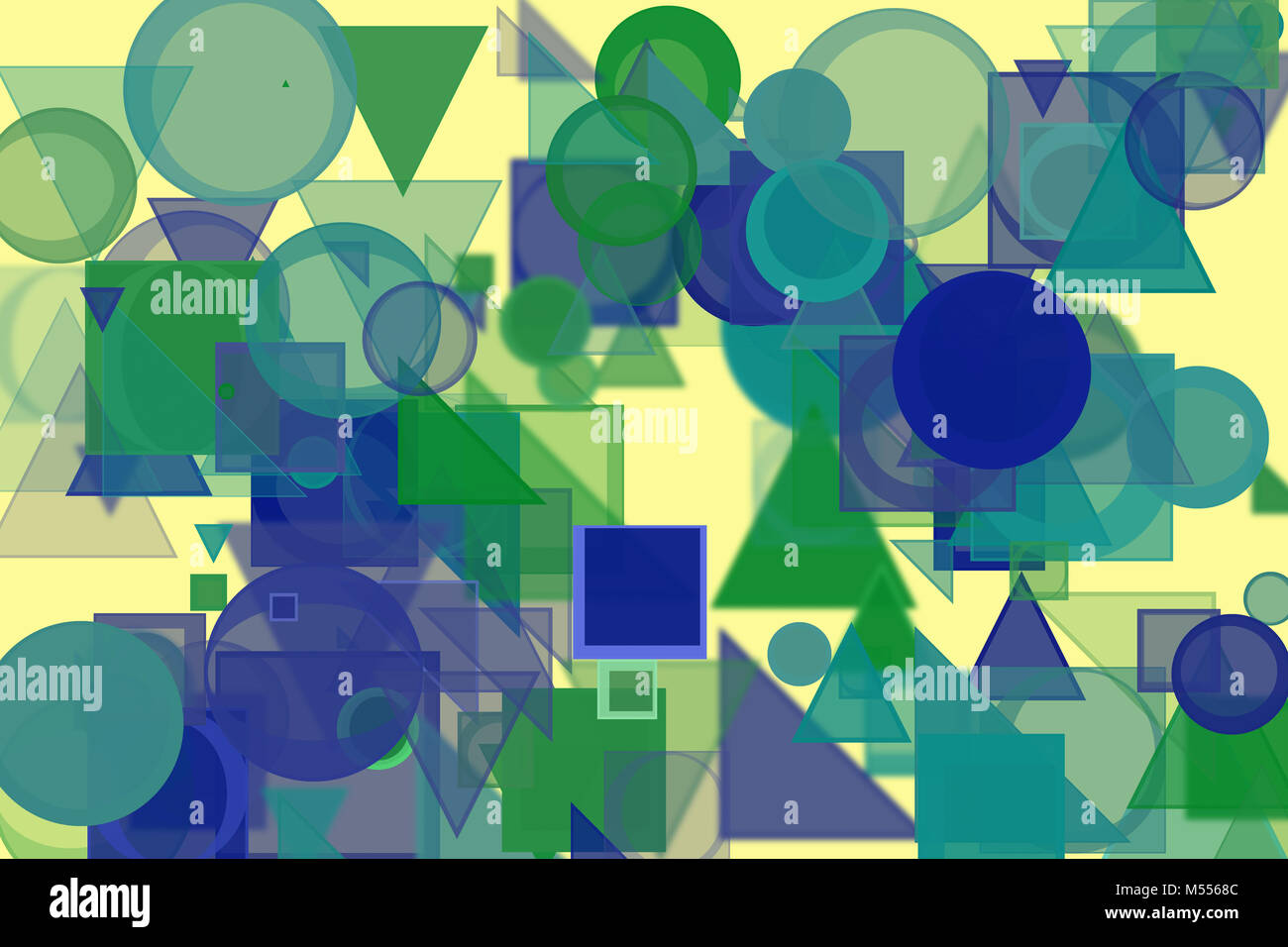 Random Circle Square Rectangle And Triangle Shape Digital Generative