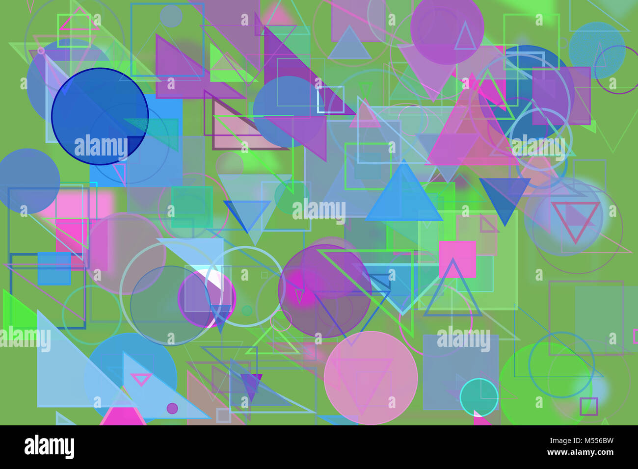 Random Circle Square Rectangle And Triangle Shape Digital Generative