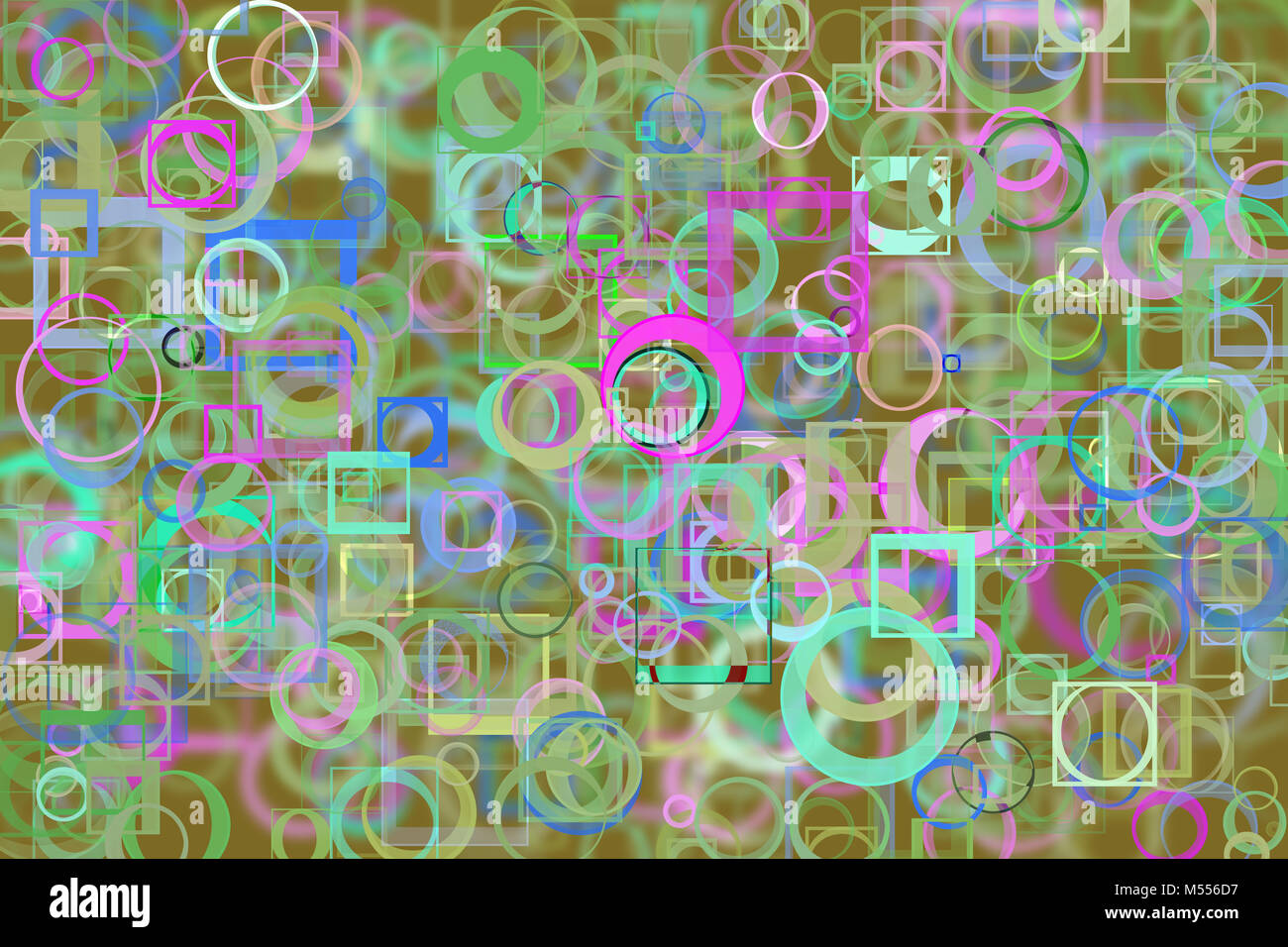 Random circle, square & rectangle shape, digital generative art for ...