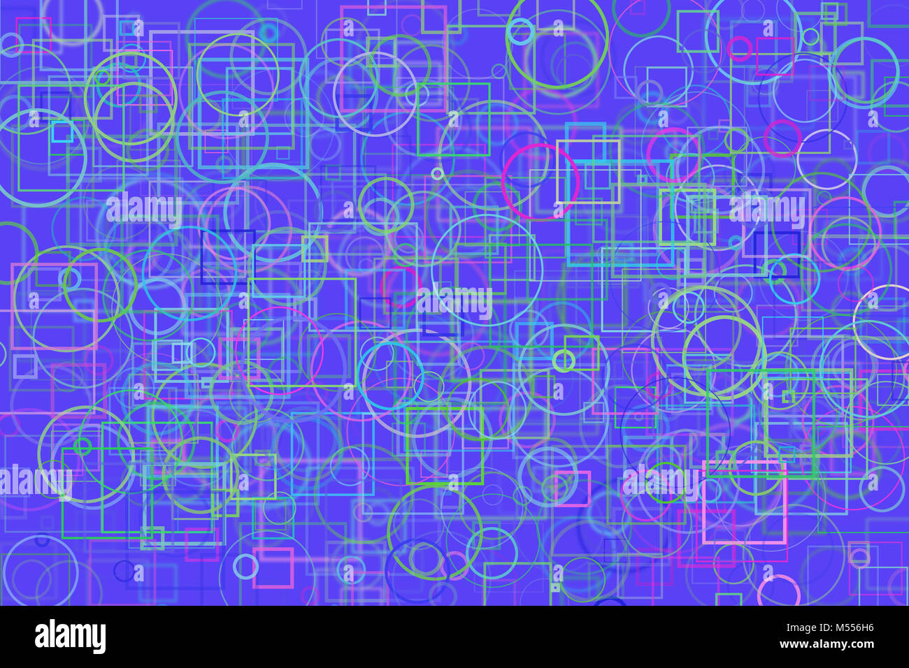 Random circle, square & rectangle shape, digital generative art for ...