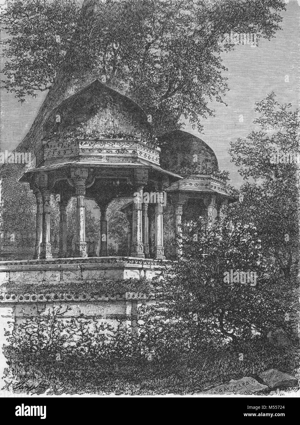 INDIA. Chatri, Tintoui, Bheel Country, antique print Stock Photo - Alamy