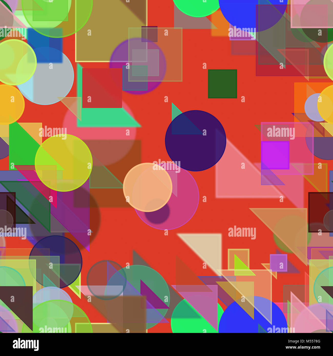 Seamless pattern, Random circle, square, rectangle & triangle shape ...