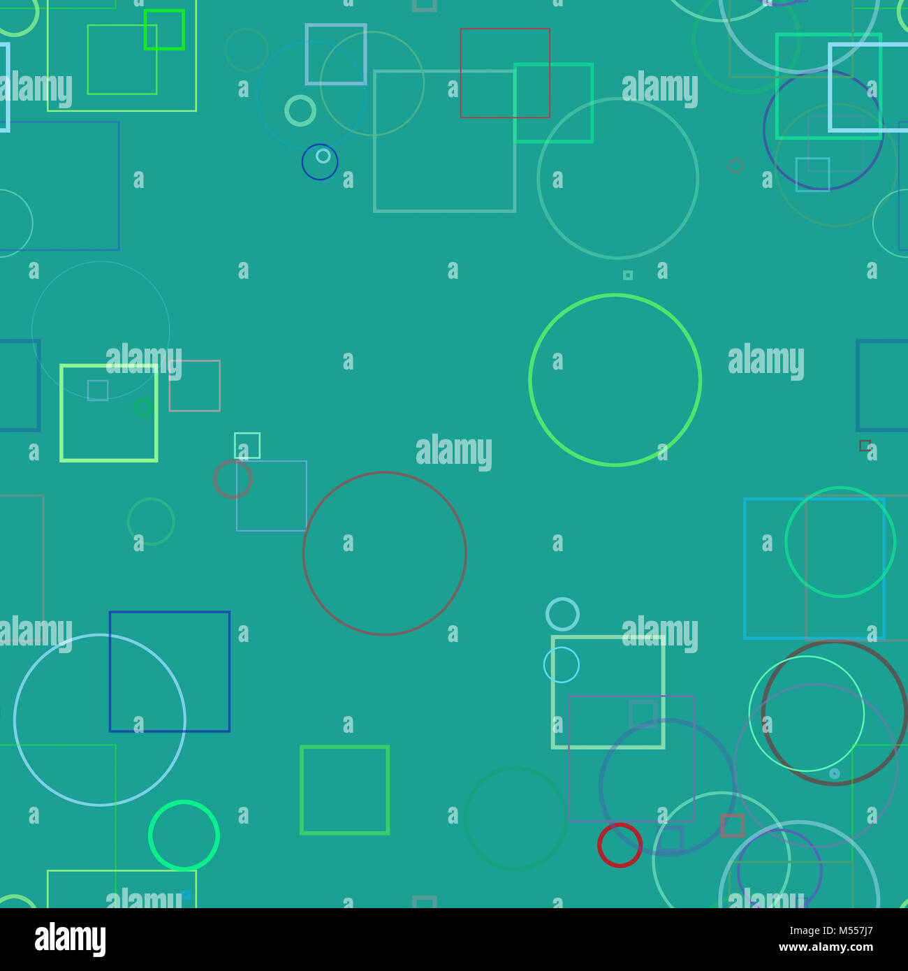 Seamless pattern, Random circle, square & rectangle shape, digital ...