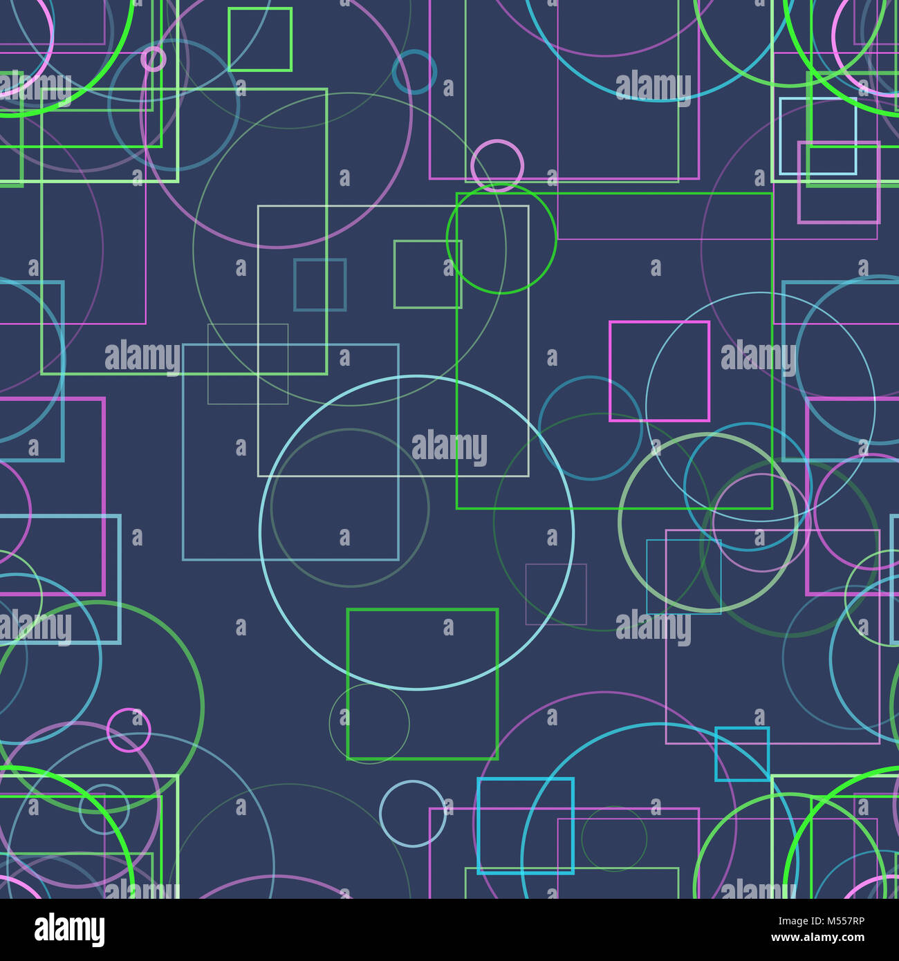 Seamless pattern, Random circle, square & rectangle shape, digital ...