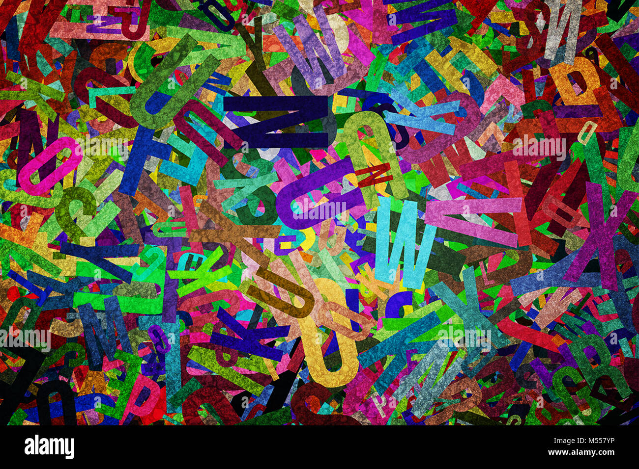 Stack of colorful alphabets letters from A to Z for education or ...