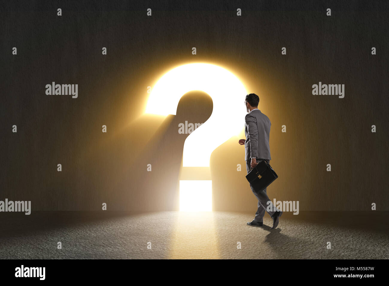 The businessman facing difficult choice dilemma Stock Photo - Alamy