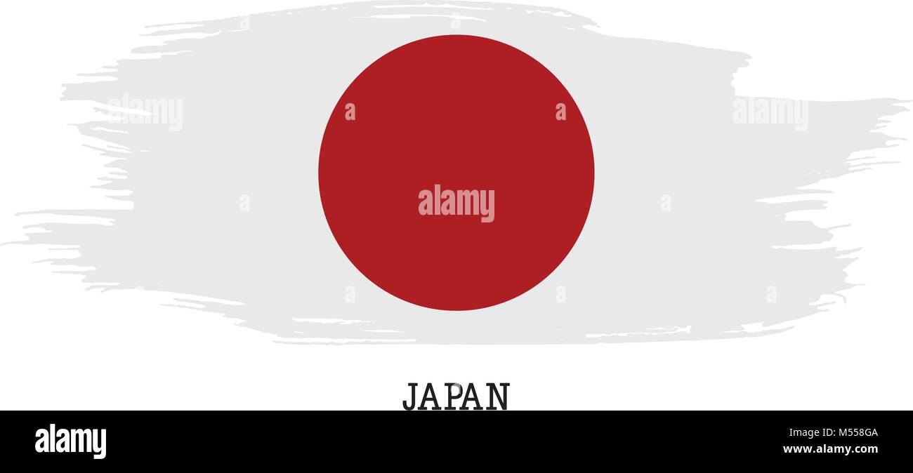 Japan flag vector grunge paint stroke Stock Vector Image & Art - Alamy