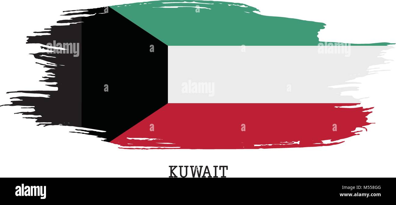 Kuwait flag vector grunge paint stroke Stock Vector Image & Art - Alamy