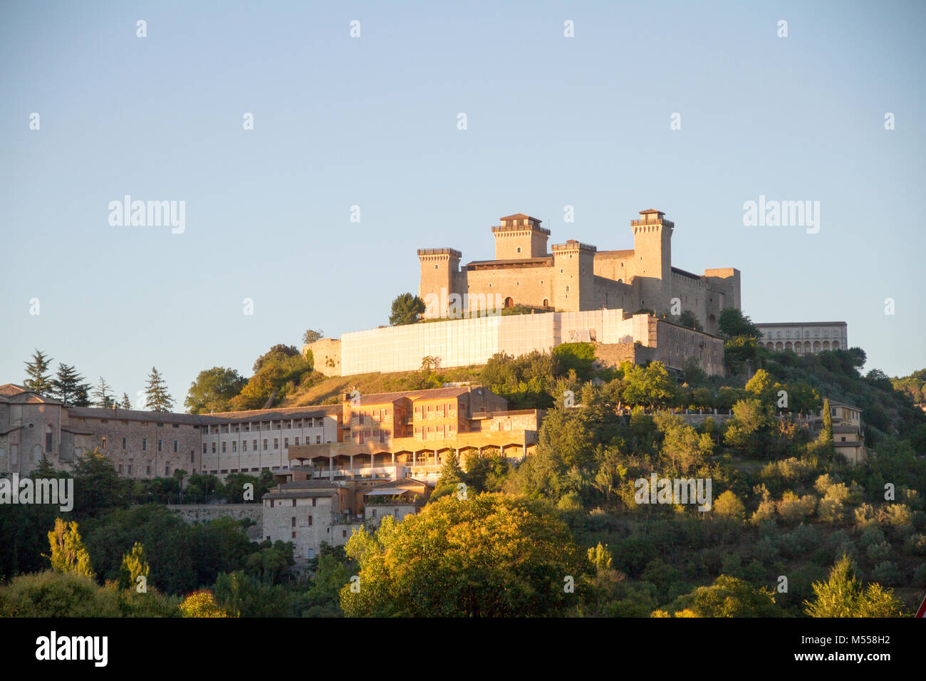 famous spoleto castle in umbria, italy Stock Photo - Alamy