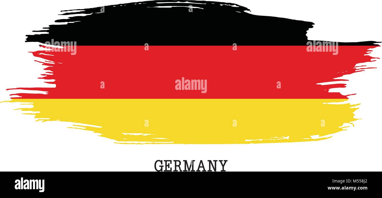 Germany flag vector grunge paint stroke Stock Vector Image & Art - Alamy