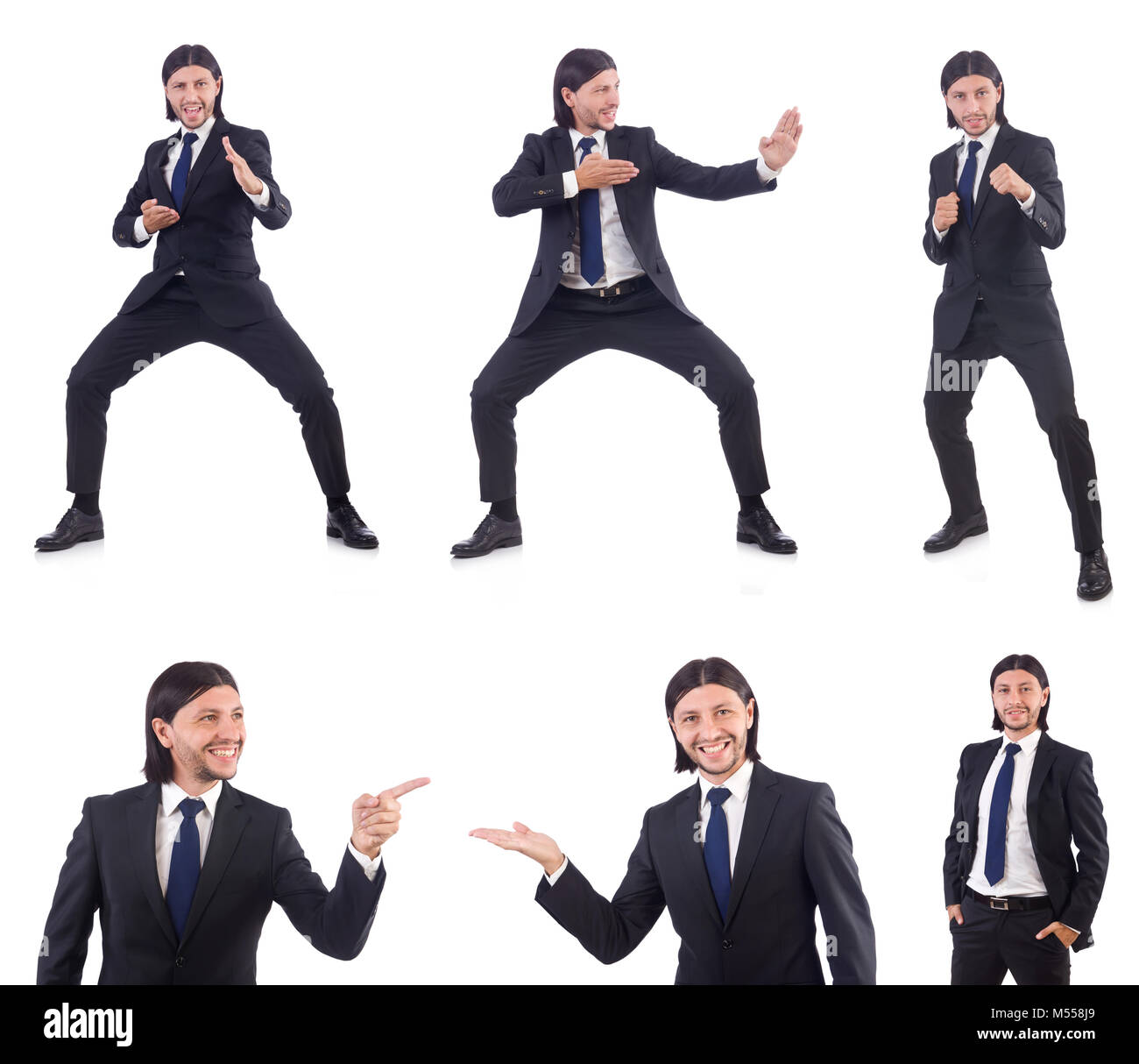 The young businessman isolated on the white background Stock Photo - Alamy