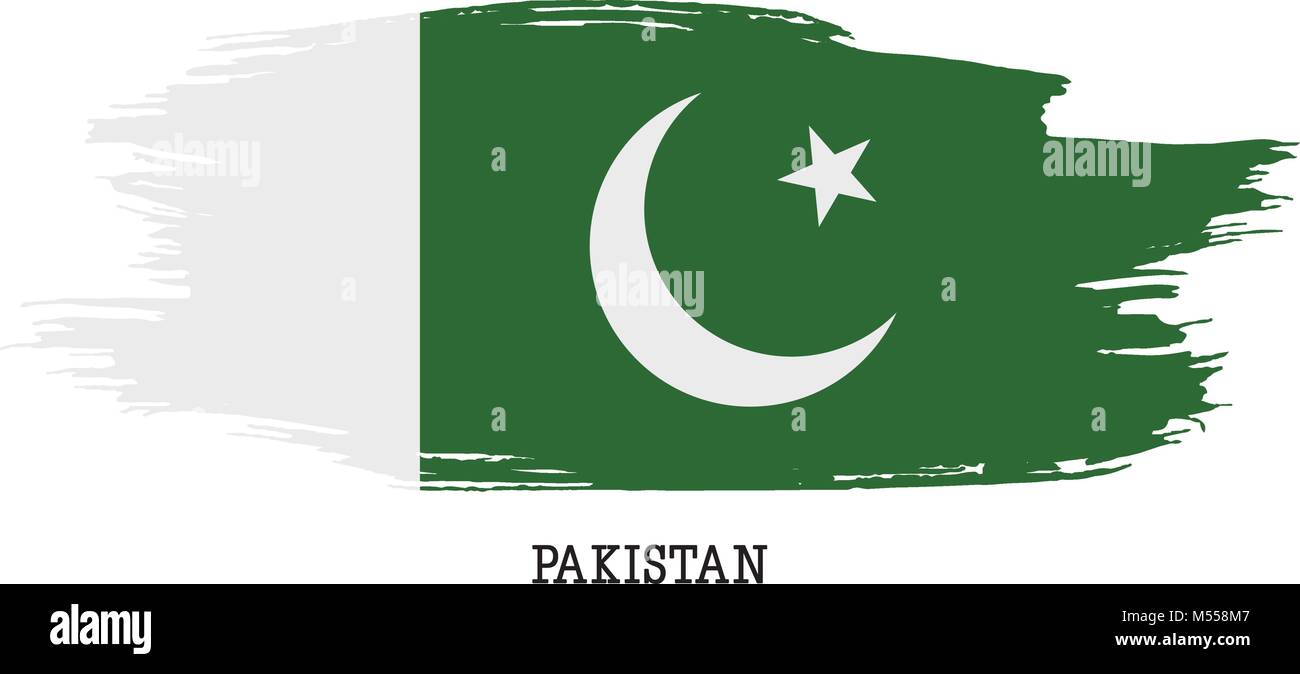 Pakistan flag vector grunge paint stroke Stock Vector Image & Art - Alamy