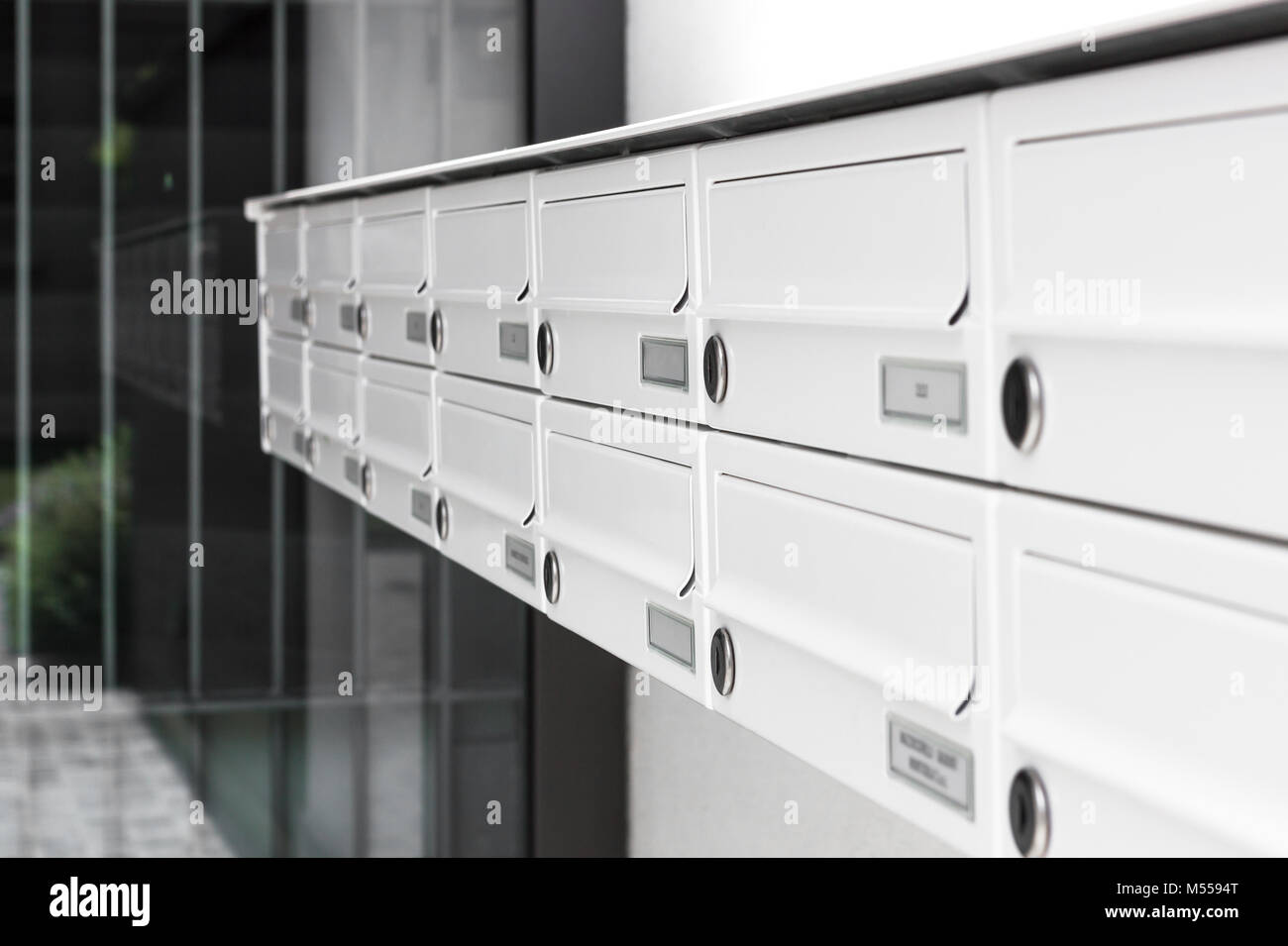 Closeup of modern letterbox Stock Photo - Alamy