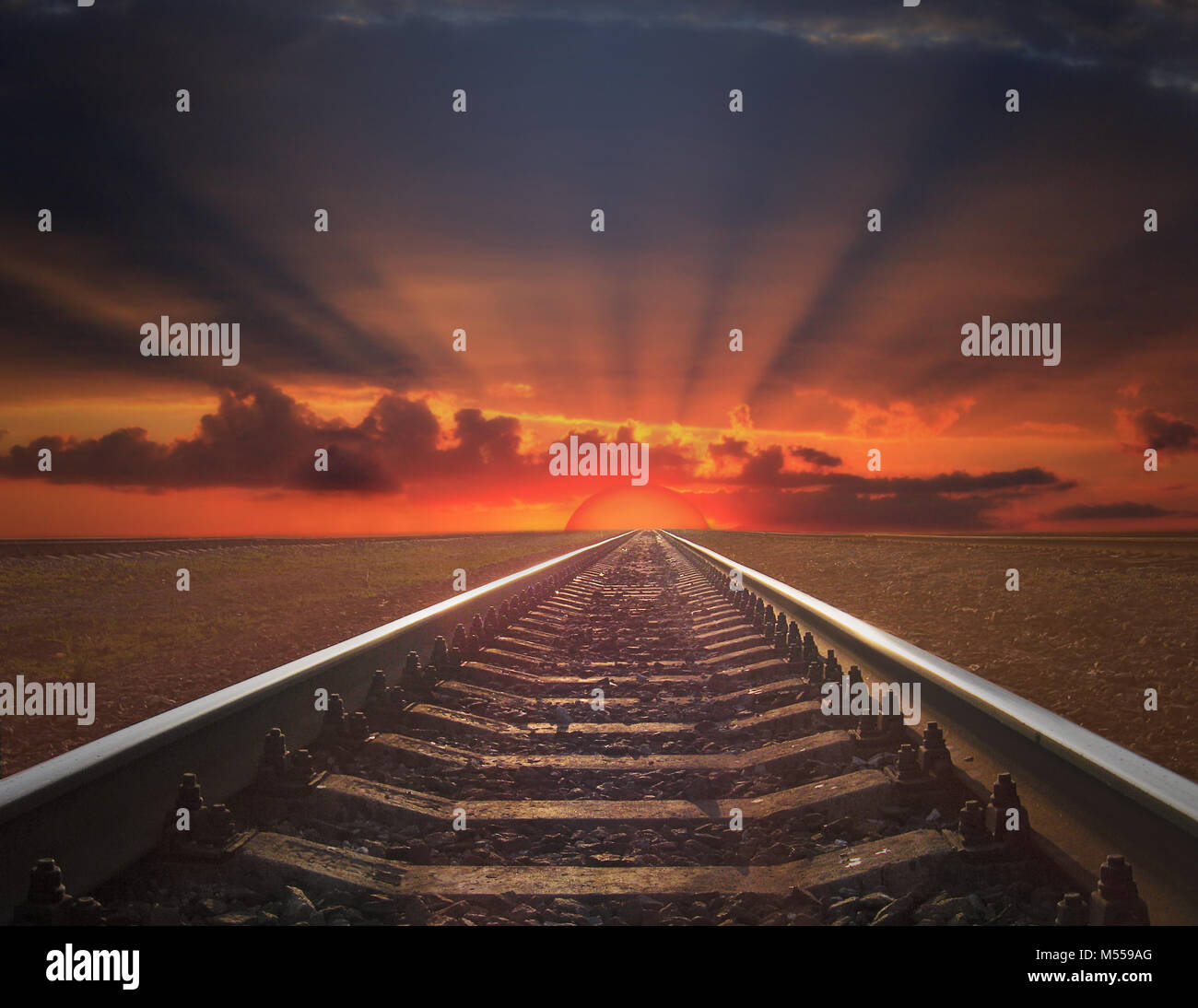 Red metal rails hi-res stock photography and images - Alamy