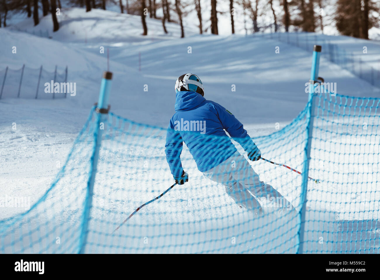 Sliding down snow slope hi-res stock photography and images - Alamy