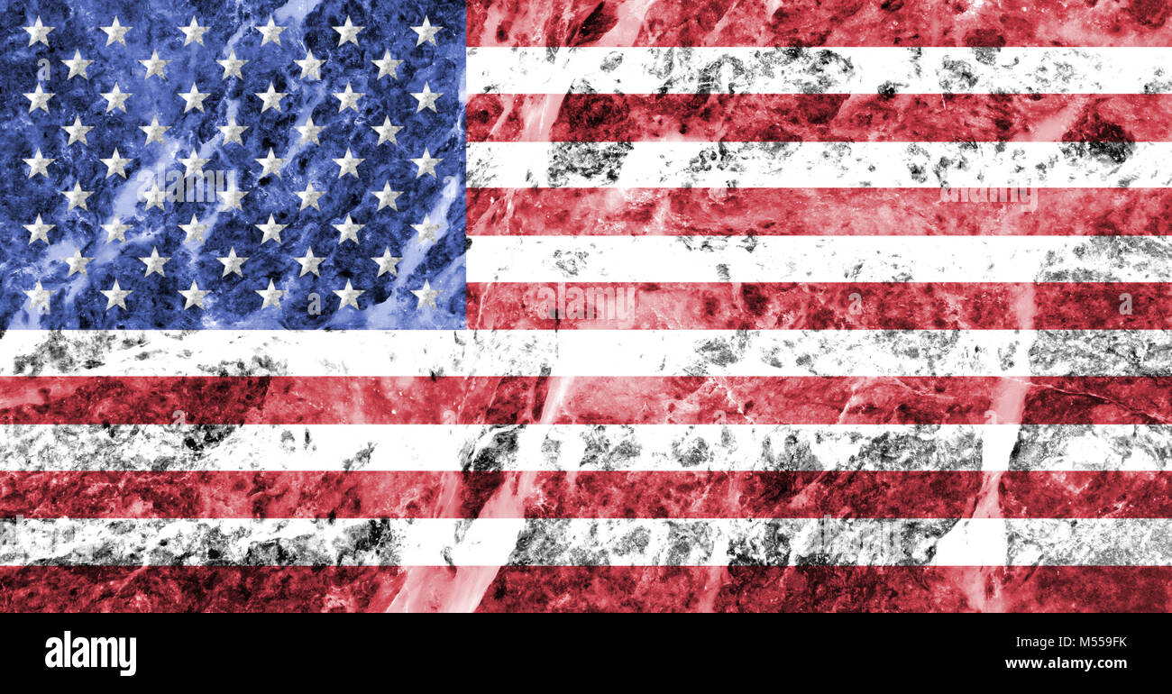 Flag of the United States of America on a marble texture Stock Photo ...