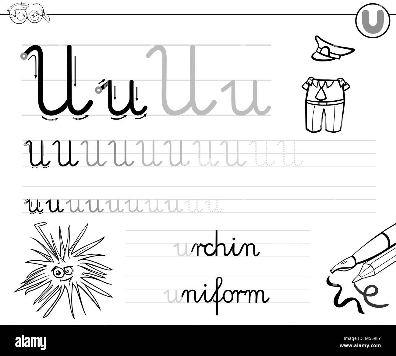 Uniform for kids Black and White Stock Photos & Images - Alamy