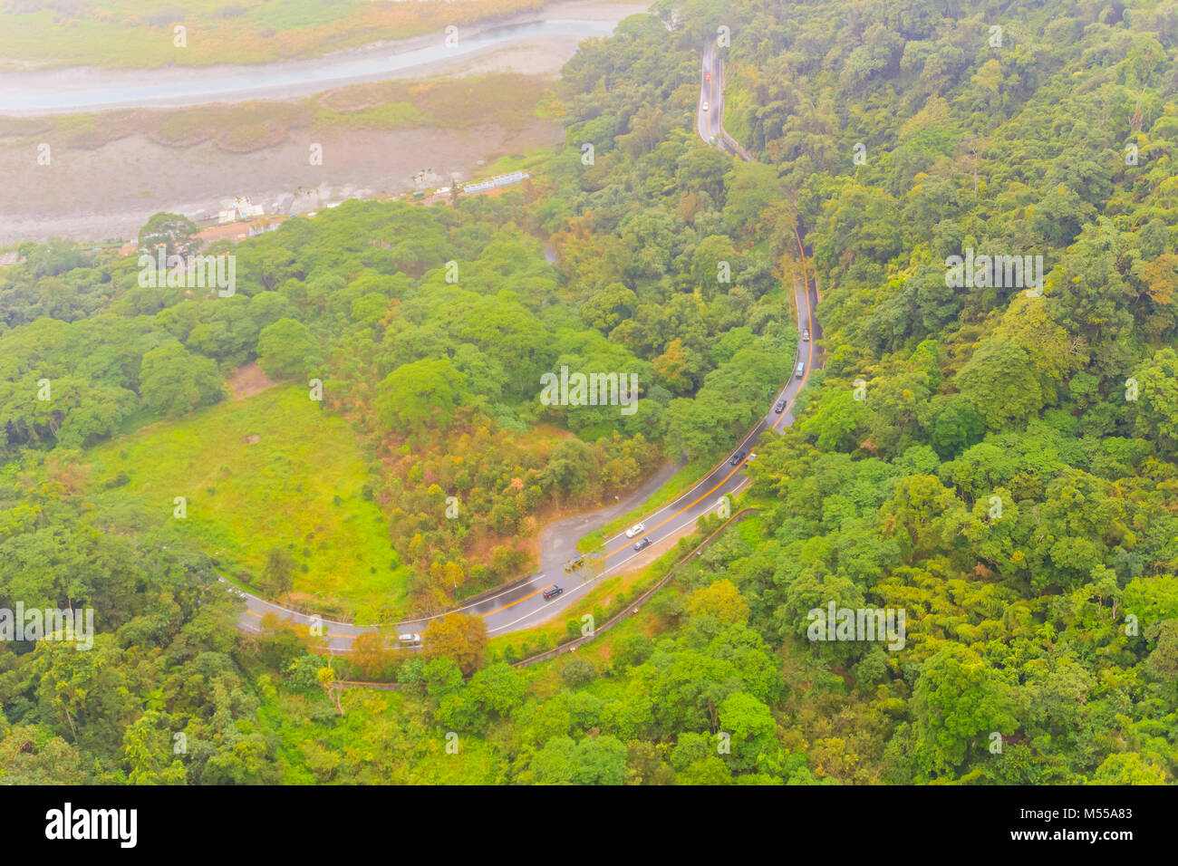 Top view of Sun Monn Lake from the The Sun Moon Lake Ropeway, the ...