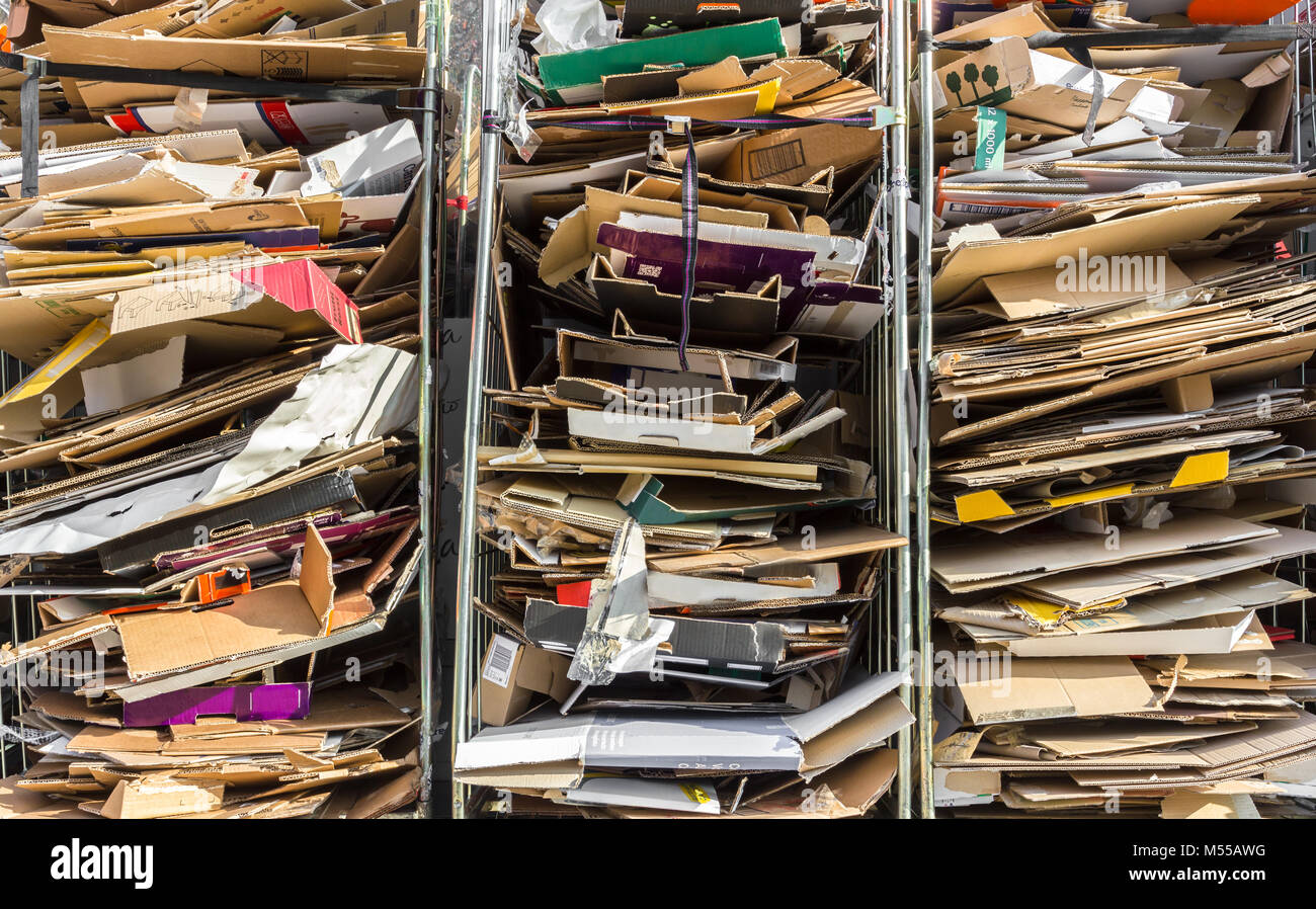Stack of paper for recycling Stock Photo - Alamy
