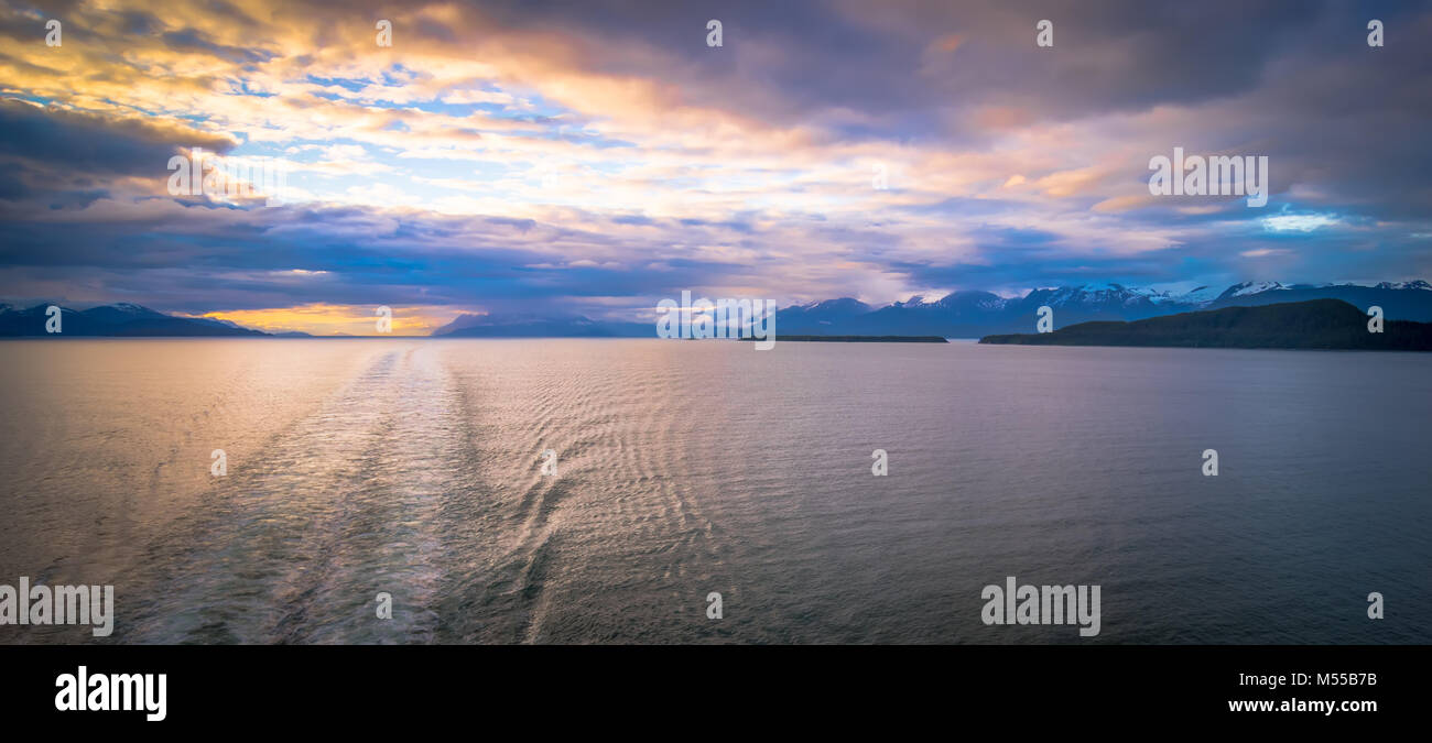 mud bay alaska sunset in summer Stock Photo - Alamy