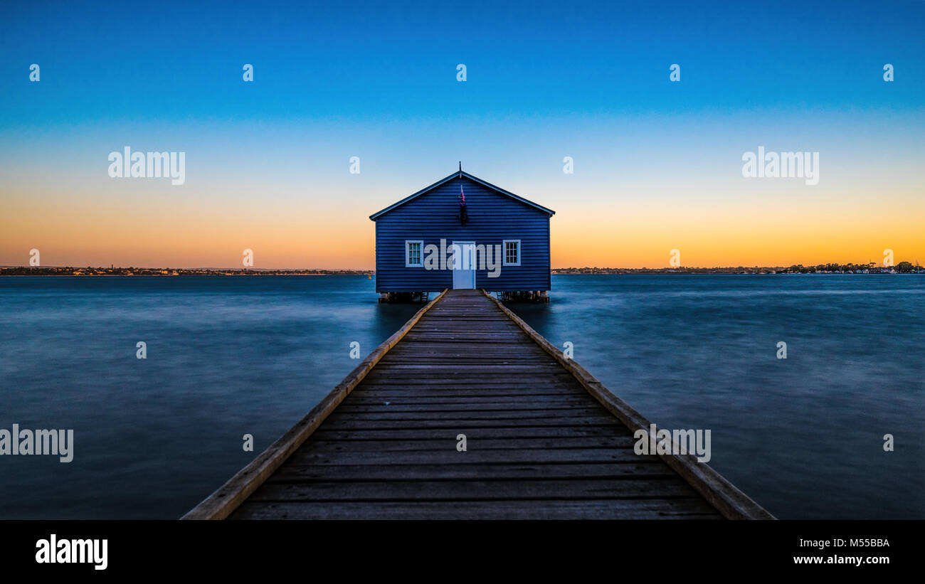 PERTH, Australia, WA / Western Australia - 2017 December 30, Blue Boat ...