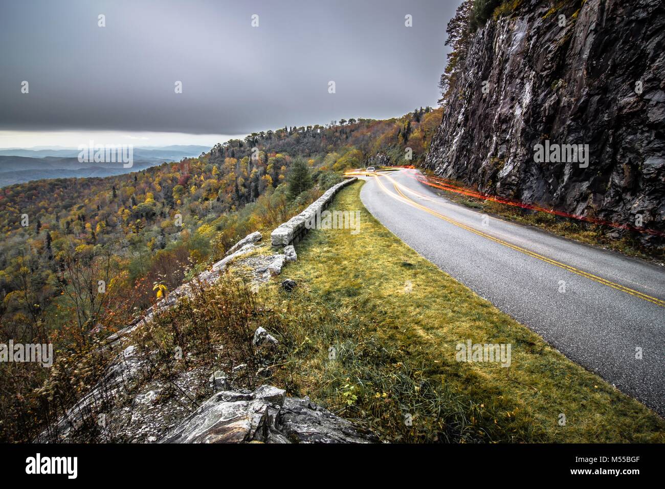 graveyard fields overlook in the smoky mountains in north carolina ...
