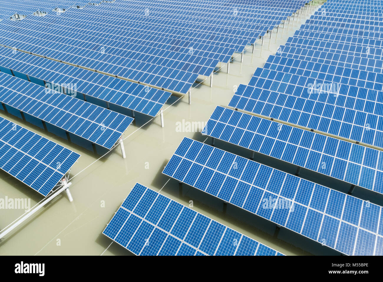 aerial view of the solar power station Stock Photo - Alamy