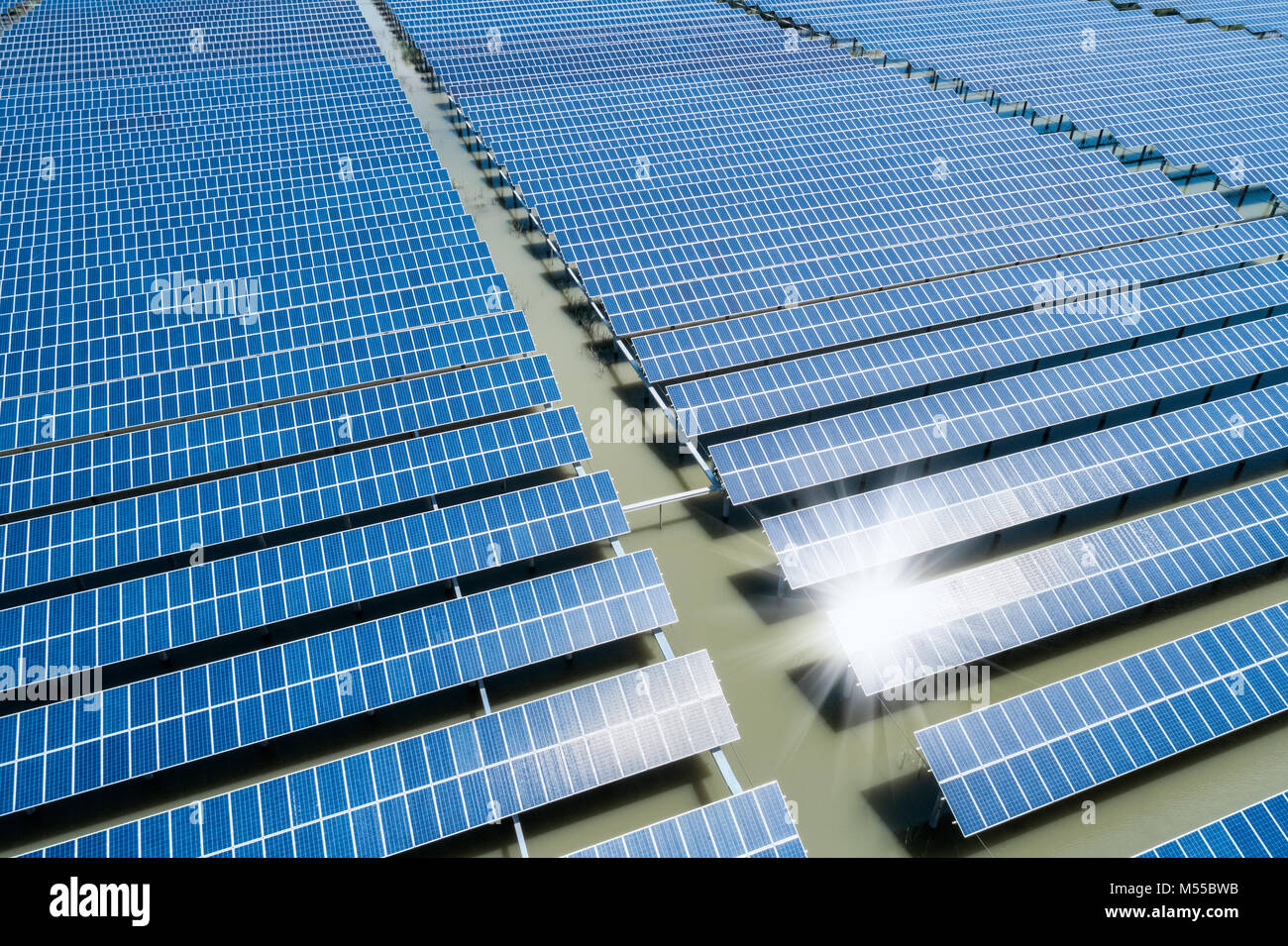 large solar power station from above Stock Photo - Alamy